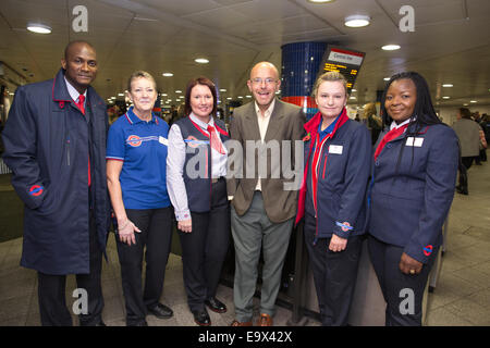 London, UK. 3rd November, 2014. Tube staff get new uniforms, Oxford ...
