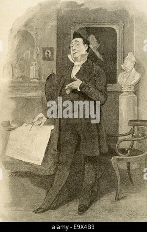 Martin Chuzzlewit by Charles Dickens (1844). Illustration of Sairey ...