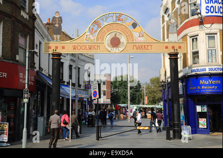 London, UK. Woolwich Station on the newly opened Elizabeth Line ...