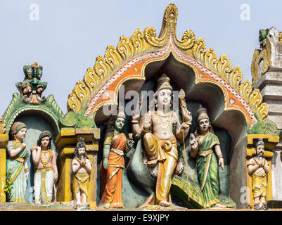 Lord Murugan and wives on Gopuram Stock Photo - Alamy