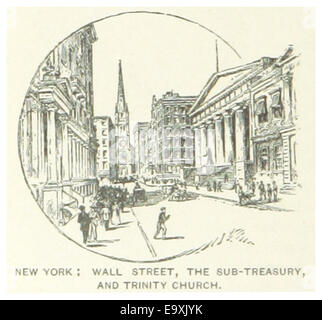 A 1891 illustration of Wall Street in New York City, showing its iconic ...