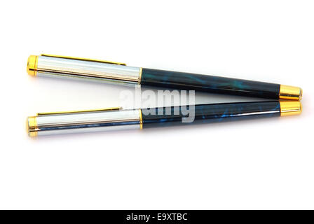 two pens on a white background Stock Photo - Alamy