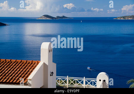 Kalkan Bay and Snake and Mouse Islands, Kalkan, Lycian Coast, Turkey ...