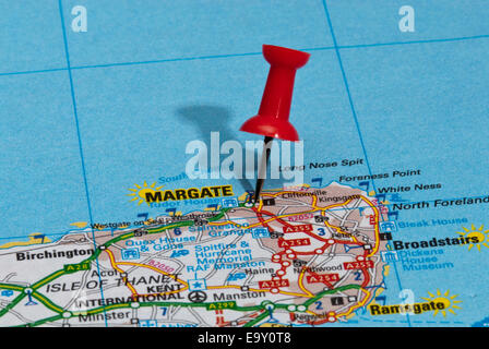 Road Map of Margate, England Stock Photo - Alamy