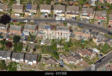 aerial view of back-to-back houses in Leeds, West Yorkshire Stock Photo ...