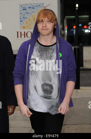 Rupert Grint leaving the BBC Radio 2 studios Featuring: Rupert Grint ...