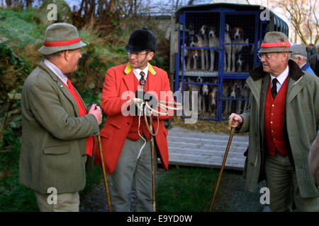 Barry Todhunter, Huntsman of the Blencathra Foxhounds at their kennels ...