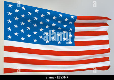 American flag waving Stock Photo - Alamy