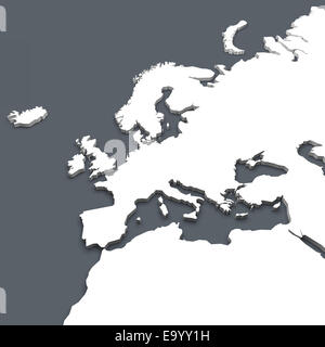 Europe, gray political map. Continent and part of Eurasia, located in ...