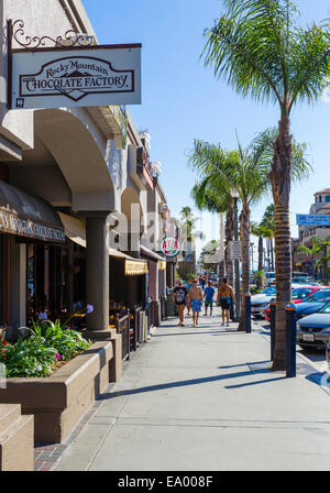 Main Street in downtown Huntington Beach, Orange County, California ...