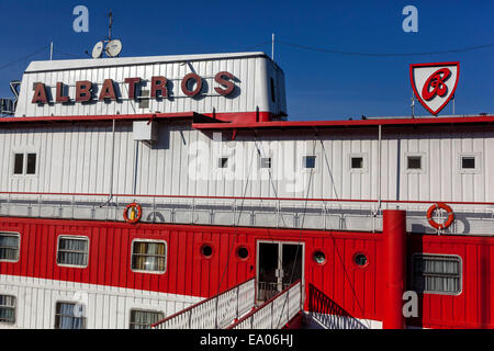 Botel Albatros hotel boat with restaurant central Prague Czech Republic ...