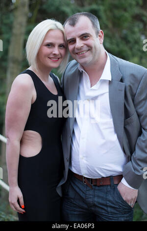 Simon Gregson and wife Emma Gleave Stock Photo - Alamy