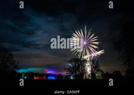 Firework display at Boughton House, Kettering Stock Photo: 74993579 - Alamy