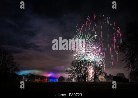 Firework display at Boughton House, Kettering Stock Photo - Alamy