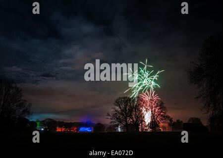 Firework display at Boughton House, Kettering Stock Photo: 74993579 - Alamy