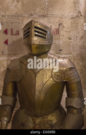 Malta, Valletta. Suits of armour of the Maltese Knights of St John in ...