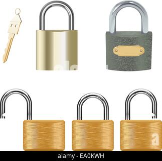 Padlock lock on white background icon Stock Vector Image & Art - Alamy