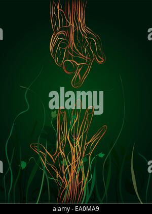 Save nature concept with hands Stock Vector Image & Art - Alamy
