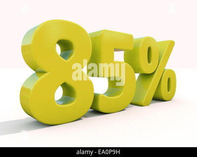 85% percentage rate icon on a white background Stock Photo - Alamy