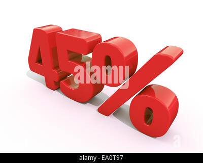 45% percentage rate icon on a white background Stock Photo - Alamy