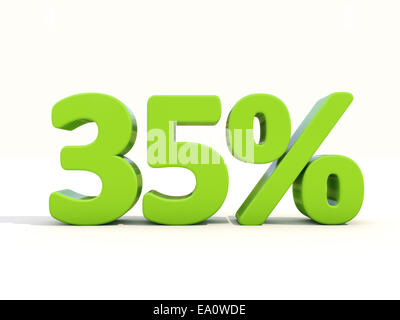 35% percentage rate icon on a white background Stock Photo - Alamy