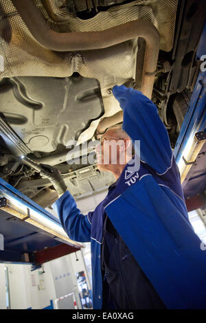 Technical inspection of a car in Berlin, 1934 Stock Photo - Alamy