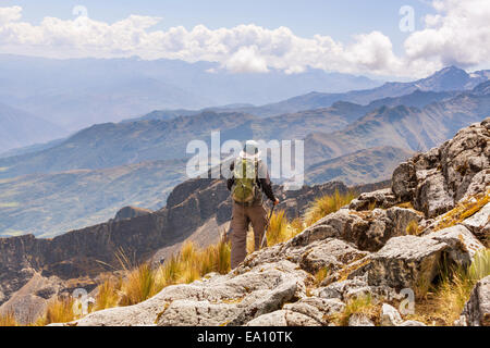 Hike in Bolivia Stock Photo - Alamy