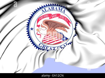 State Seal of Alabama, USA (1868-1939). Close Up Stock Photo - Alamy