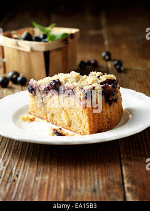 Blackcurrant and Apple Crumble Cake Stock Photo - Alamy
