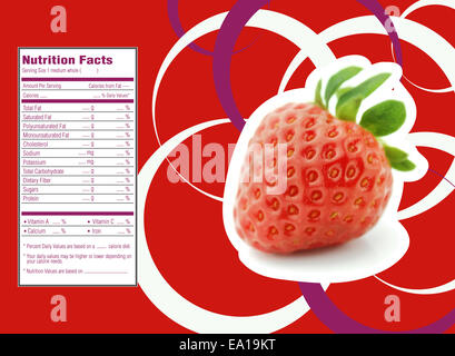 Strawberries nutrition facts Stock Photo - Alamy
