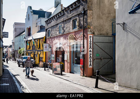 Shops in Upper Frog Street, Tenby, Pembrokeshire, Wales, UK Stock Photo ...