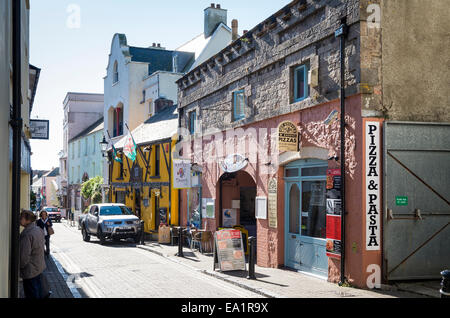 Shops in Upper Frog Street, Tenby, Pembrokeshire, Wales, UK Stock Photo ...