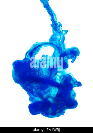 Ink drop in water isolated on white background Stock Photo - Alamy