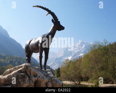 Statue of the legendary ibex Stock Photo - Alamy