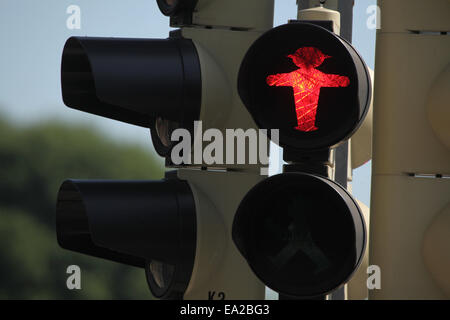 The iconic German pedestrian traffic light symbols, or 'ampel men’ are ...
