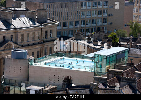 THE ROOFTOP POOL AT THE BATH THERMAE SPA UK Stock Photo - Alamy