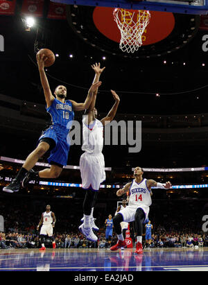 Orlando Magic guard Evan Fournier (10) reacts after official Lauren ...
