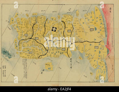 Ancient Map of Korea Stock Photo - Alamy