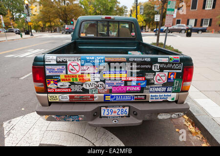 Environmental activist's car bumper stickers - USA Stock Photo - Alamy