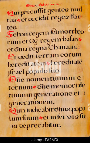 This page of the Spanish Chant Manuscript displays Latin chant notation ...