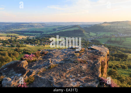 Rock formation on Curbar Edge Derbyshire Peak District Stock Photo - Alamy