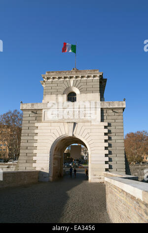 Milvian bridge, Rome, Italy Stock Photo - Alamy