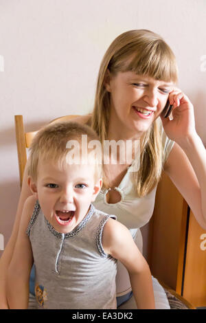 Angry mother and child girl not talking after fight Stock Photo - Alamy