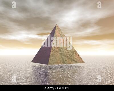 Mystical pyramid - 3D render Stock Photo - Alamy