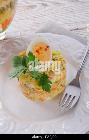 Polish vegetable salad Stock Photo - Alamy