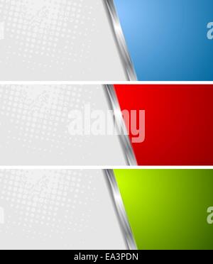 Abstract metallic banners. Technology style Stock Photo - Alamy