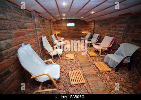Cave spa room interior Stock Photo - Alamy
