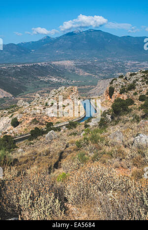 Water canal for crop field irrigation system in the village Stock Photo ...