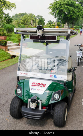 Self-driving car test vehicle with sticker identifying it as part of a ...