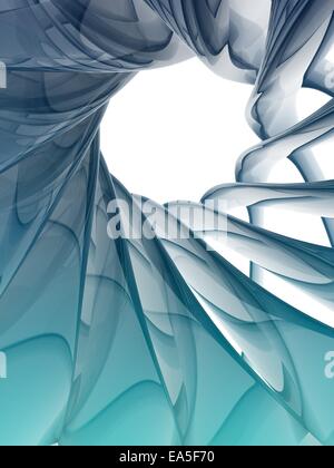 3D glass curve surface shape on white background Stock Photo - Alamy